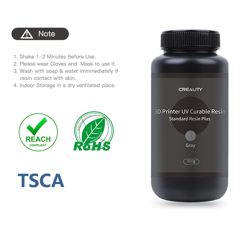 Creality Standard Resin Plus - 500g - EC 3D Printing Supplies