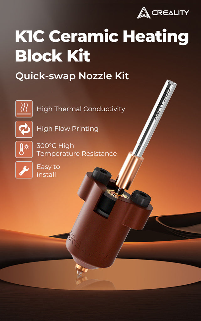 K1C Ceramic Heating Block Kit - Quick-swap Nozzle - EC 3D Printing Supplies