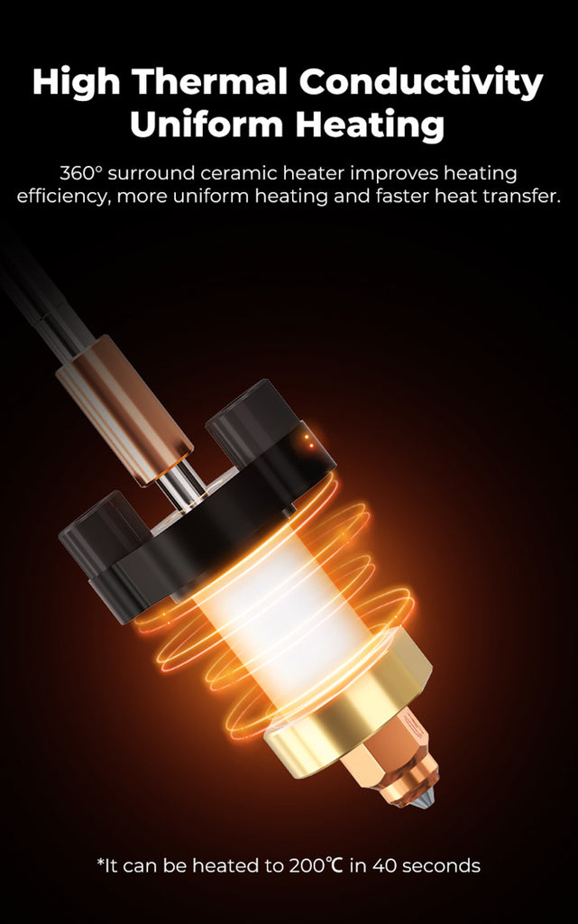 K1C Ceramic Heating Block Kit - Quick-swap Nozzle - EC 3D Printing Supplies