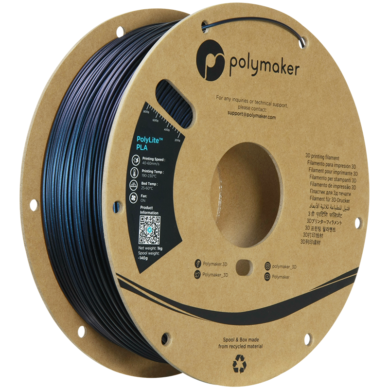 PolyLite PLA Sparkle 1.75mm 1kg - EC 3D Printing Supplies