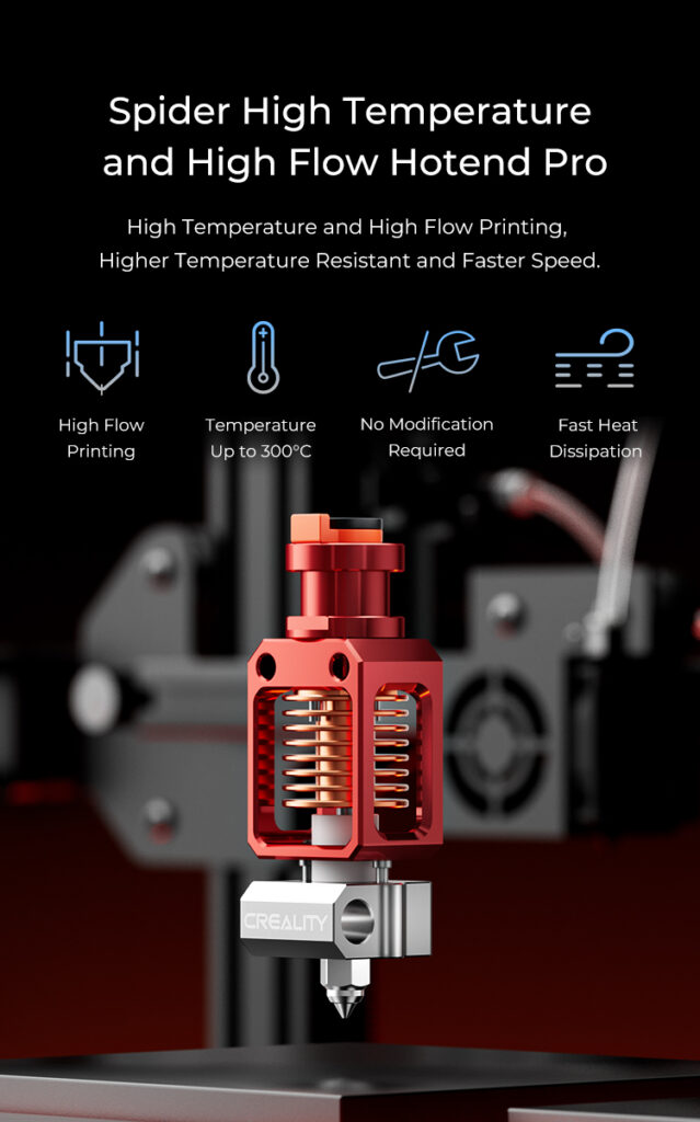 Creality Spider High Temp & High Flow Hotend Pro - EC 3D Printing Supplies