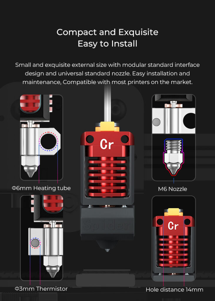 Creality Spider High Temp Hotend - EC 3D Printing Supplies