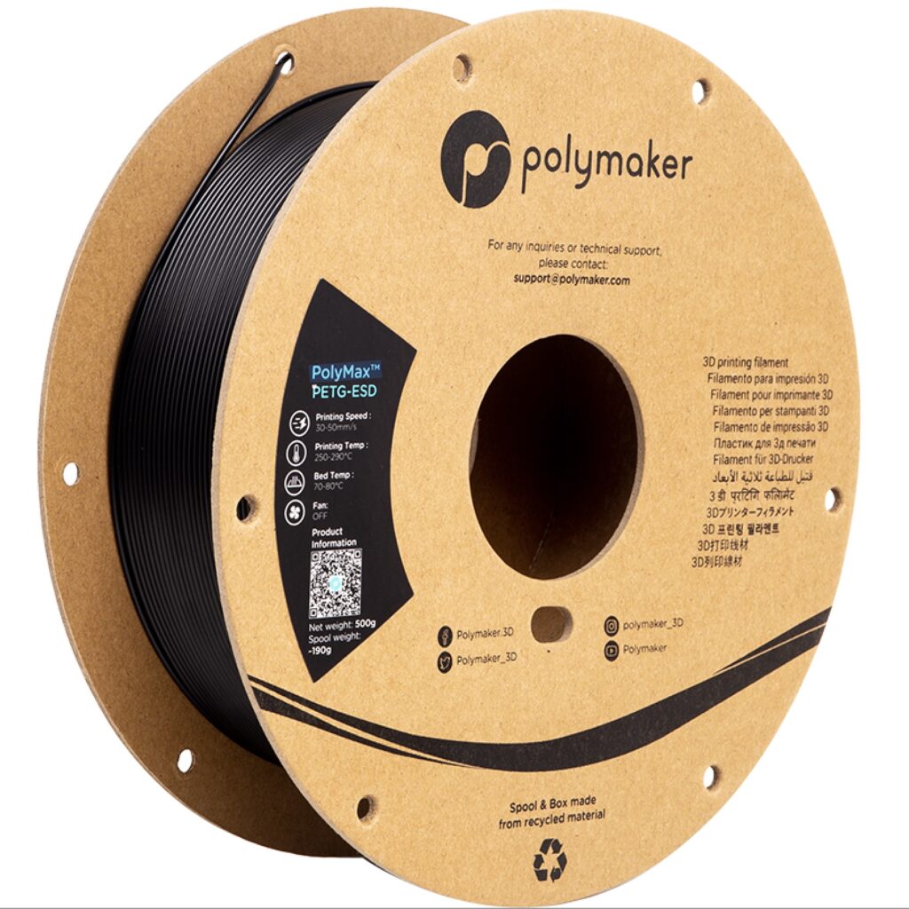PolyMax PETG-ESD 1.75mm 500g - EC 3D Printing Supplies