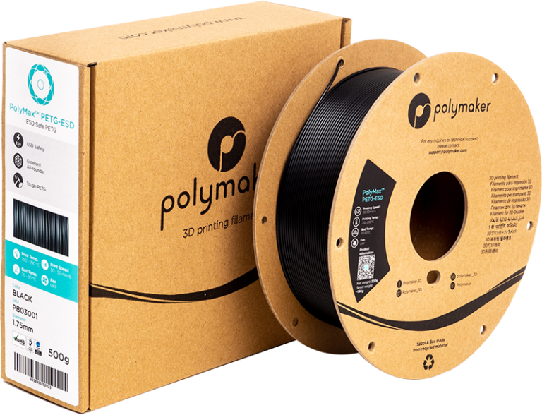 PolyMax PETG-ESD 1.75mm 500g - EC 3D Printing Supplies