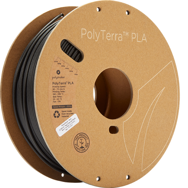 PolyTerra PLA Standard 2.85mm 1kg - EC 3D Printing Supplies