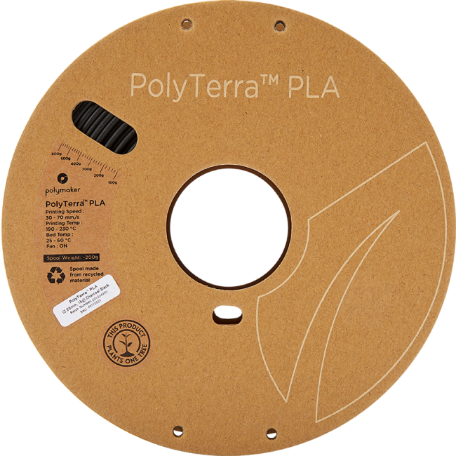 PolyTerra PLA Standard 2.85mm 1kg - EC 3D Printing Supplies