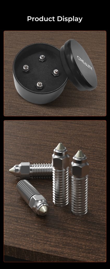 High flow nozzle kit K1, K1 Max (4pc) - EC 3D Printing Supplies