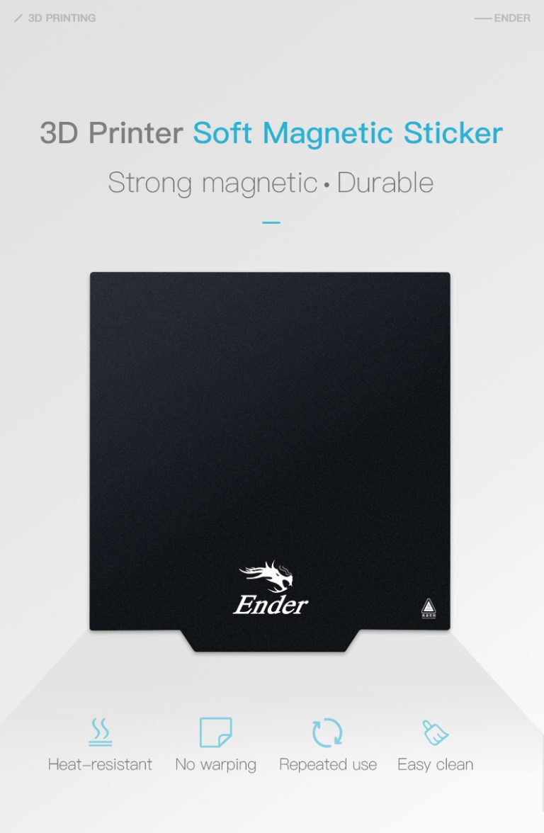 Soft Magnetic Sticker (with edge) - EC 3D Printing Supplies