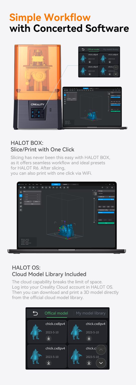 Creality Halot R6 Resin 3D Printer - EC 3D Printing Supplies